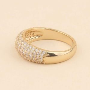 Jewelry | Gold Ring W Pave Diamonds | Poshmark